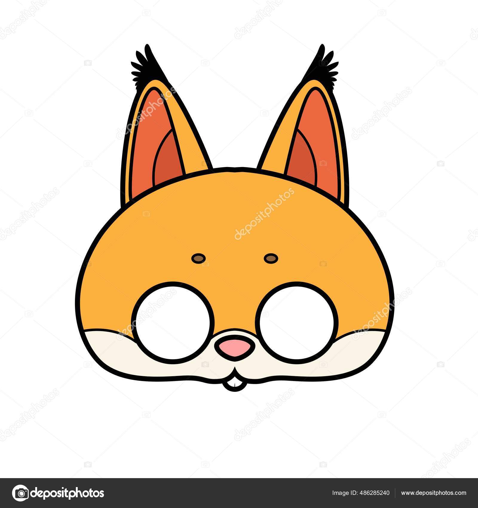 Squirrel Mask Eye Slits Color Variation Coloring Page Isolated White ...