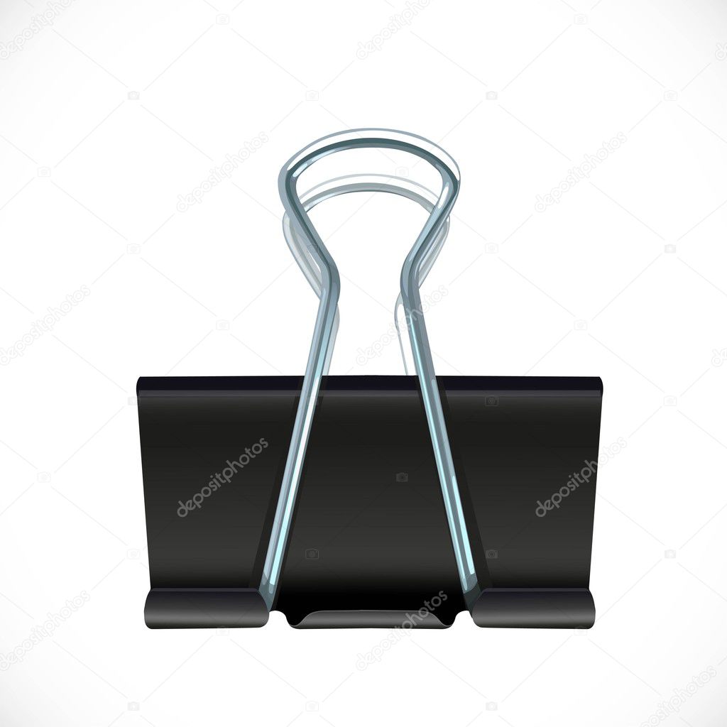 Vector binder clip isolated on white background Stock Vector by ...