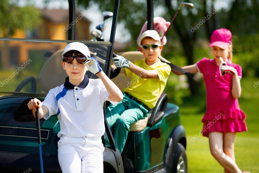 Kids golf competition — Stock Photo © IuriiSokolov #81275812
