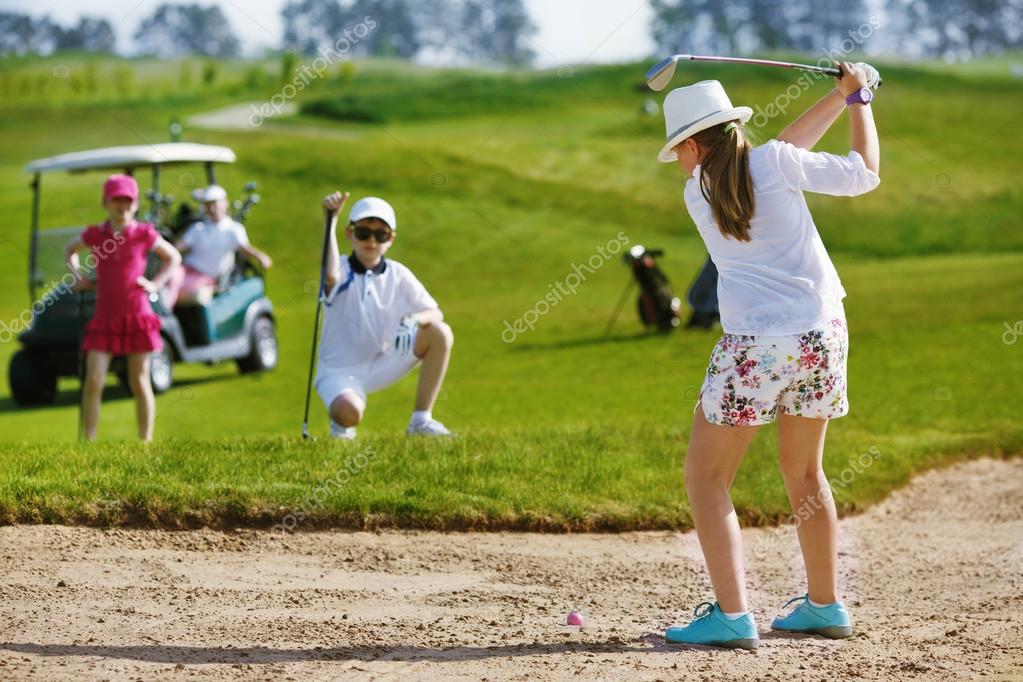 Kids golf competition — Stock Photo © IuriiSokolov #87774564