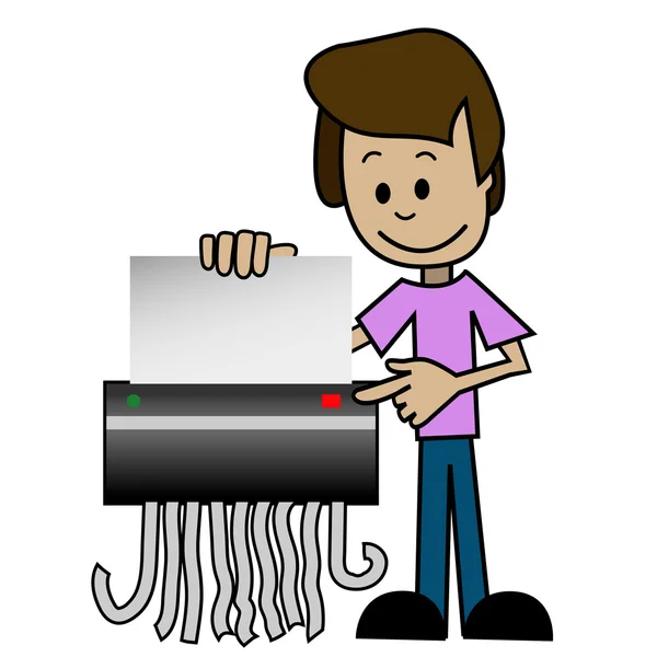 Ilustración de un hombre de dibujos animados con la destructora ... Ilustración de un hombre de dibujos animados con la destructora ...