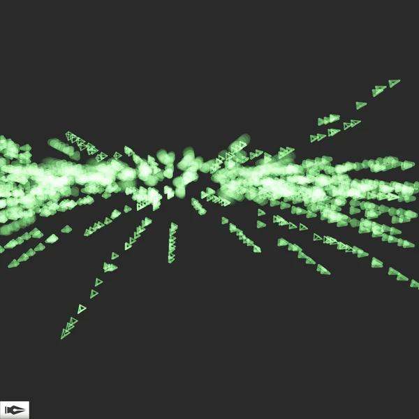 Array with Dynamic Emitted Particles. Abstract Dynamic Background. Vector Illustration. Bokeh ...