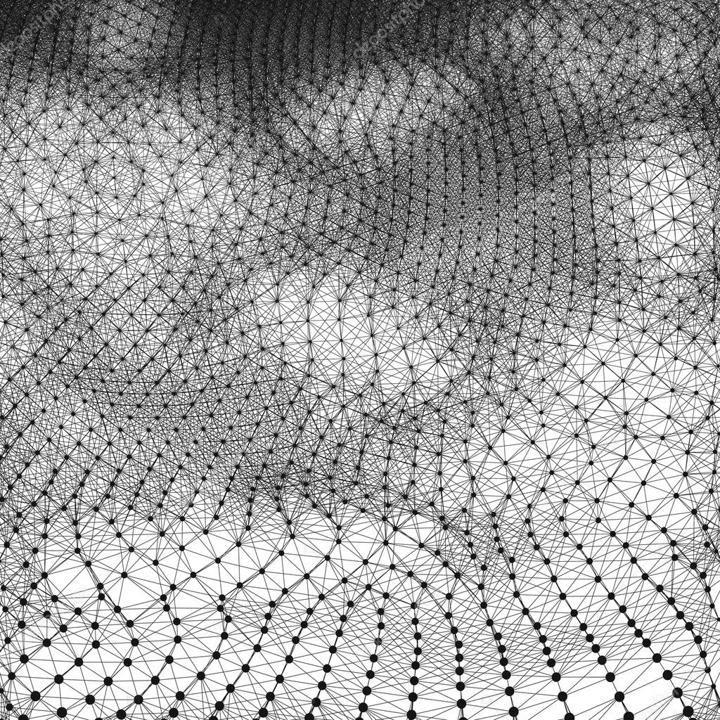 Network Background. Connection Structure. Wireframe Polygonal Vector ...