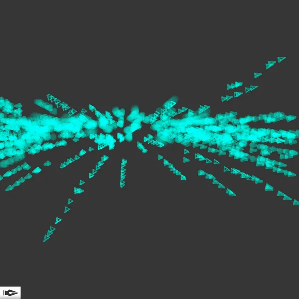 Array with Dynamic Emitted Particles. Abstract Dynamic Background. Vector Illustration. Bokeh ...