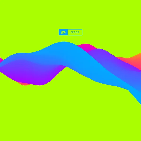 Wavy background. Array with dynamic particles. Composition with motion ...