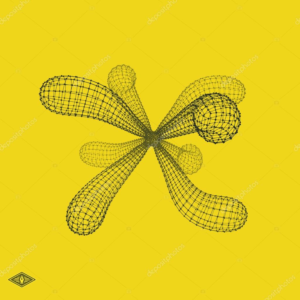 Molecule. Graphic Design. 3D Vector Illustration. Connection Structure ...