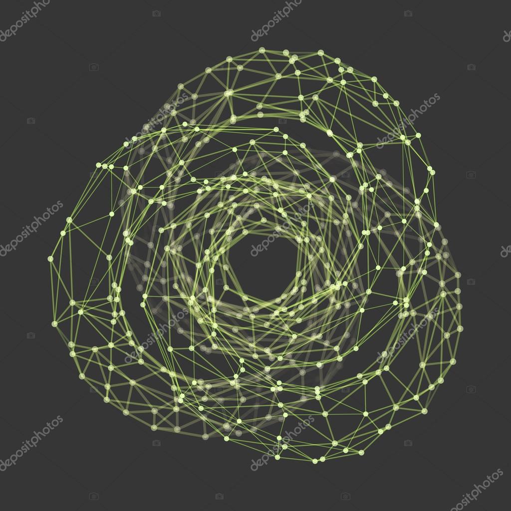3D Connection Structure. Futuristic Technology Style. Abstract Design ...
