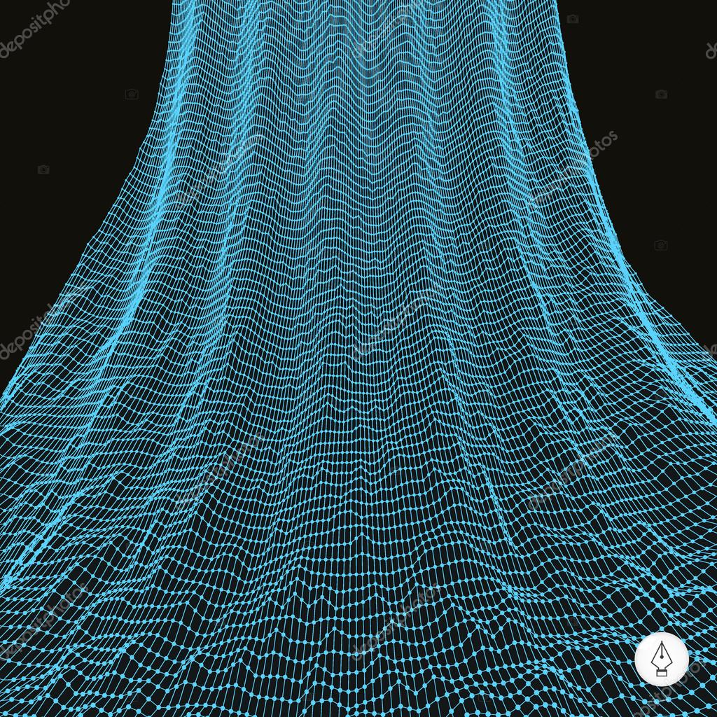 Network abstract background. 3d technology vector illustration. Stock ...