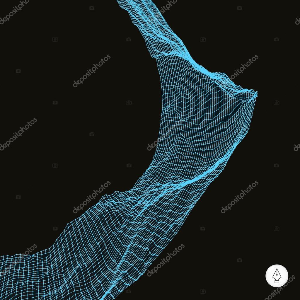 Network abstract background. 3d technology vector illustration. Stock ...