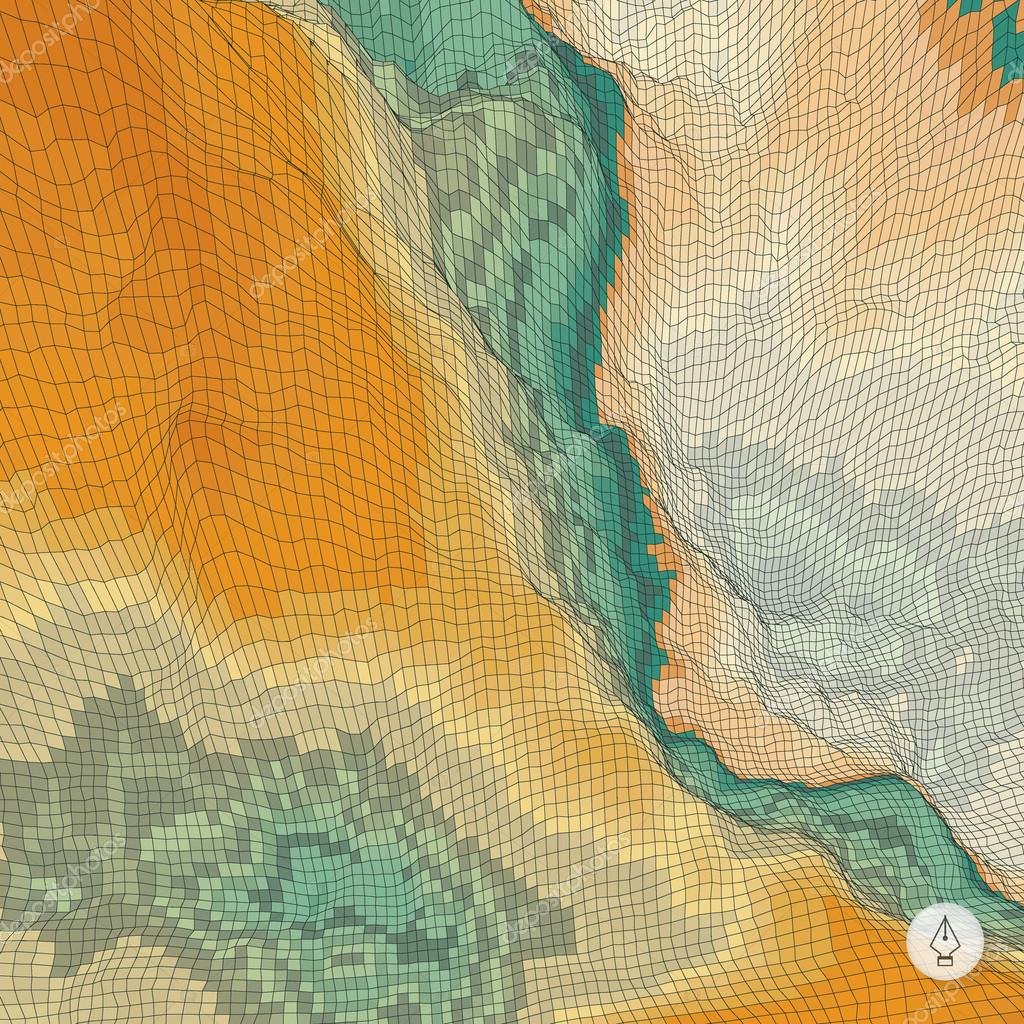 Abstract landscape background. Mosaic. Stock Vector Image by ©studiom1 ...