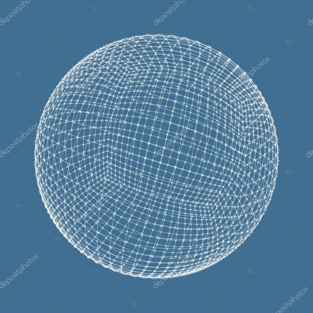 3d sphere. Global digital connections. Technology concept. Stock Vector ...