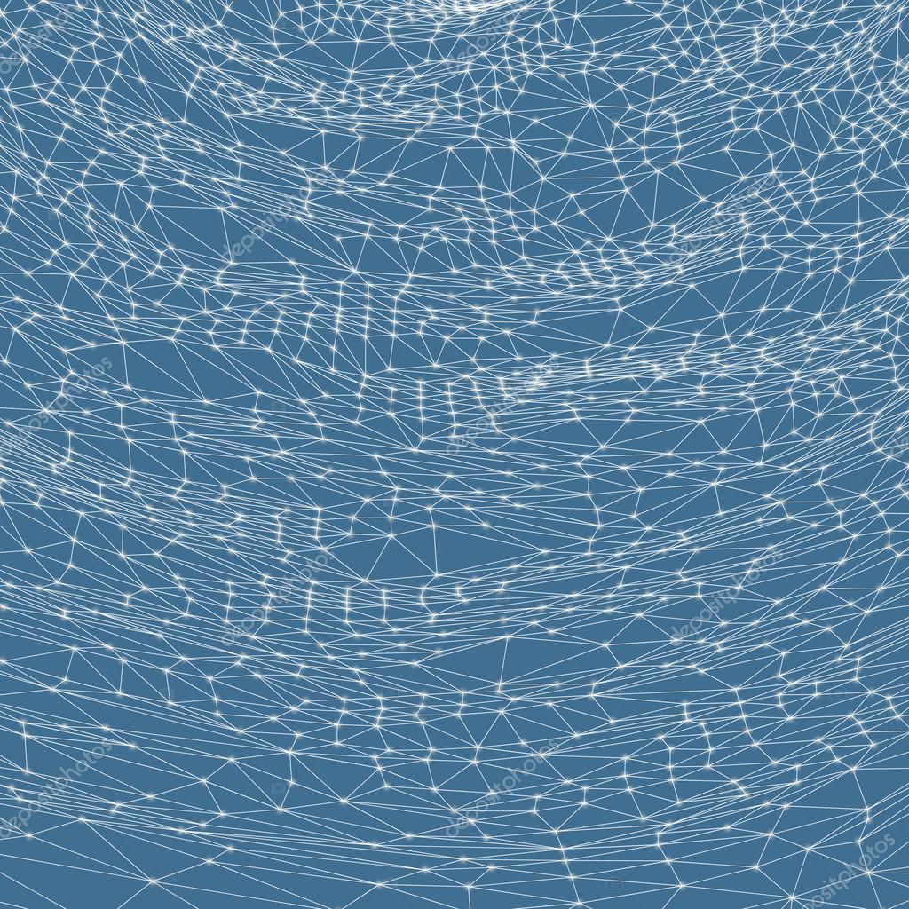 Network background. 3d technology vector illustration. Stock Vector by ...