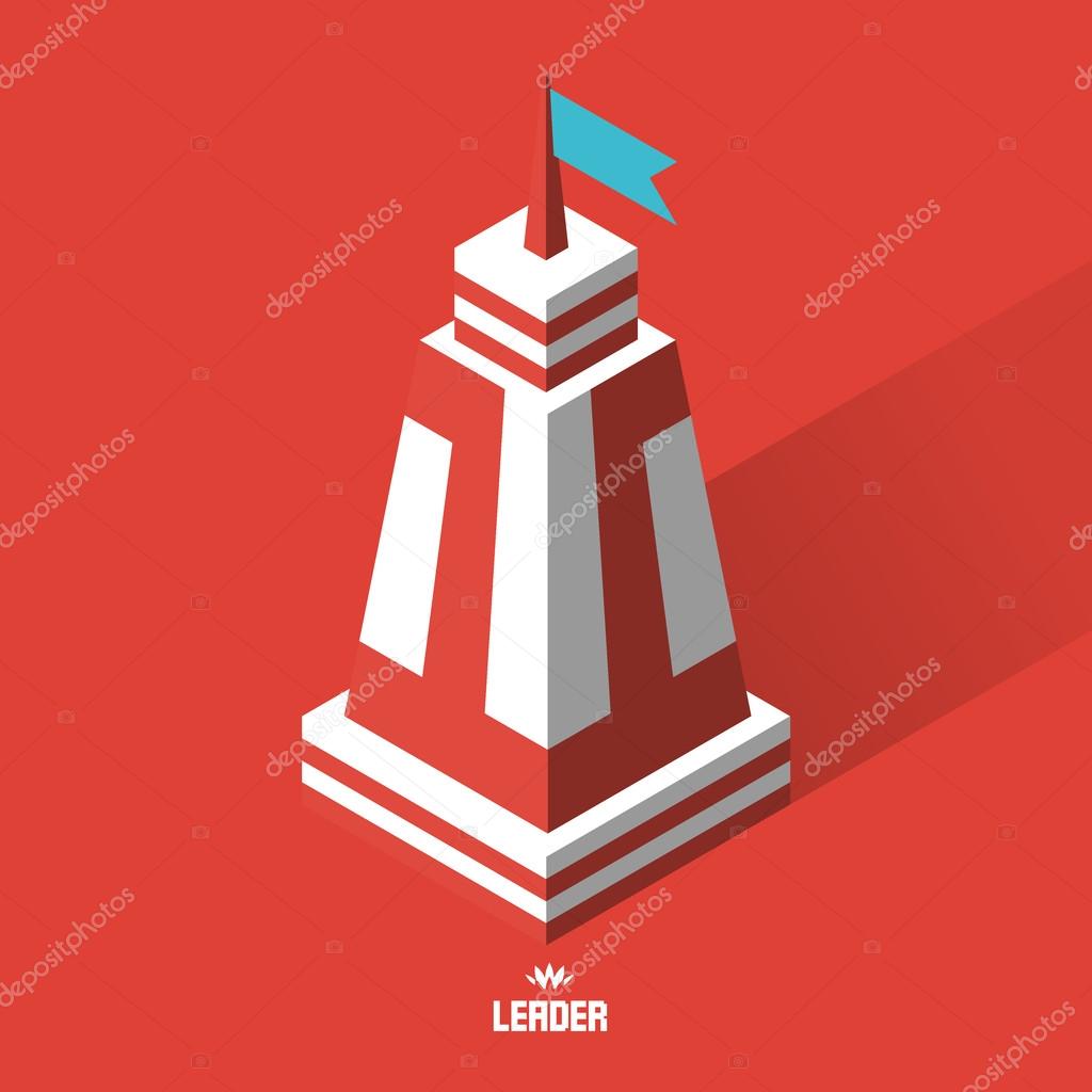 Leader concept. Tower. 3d vector illustration. Stock Vector Image by ...