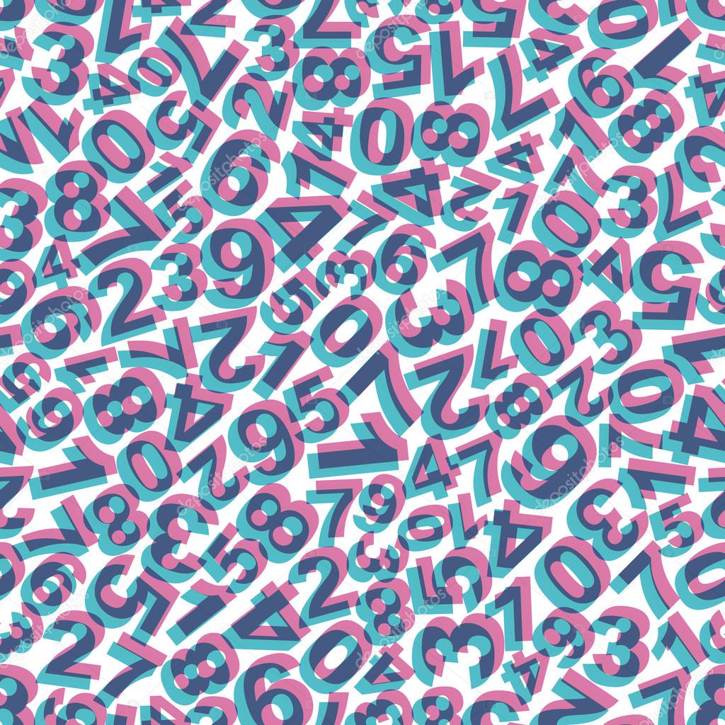 Numbers. Seamless pattern. Vector illustration. Stock Vector by ...