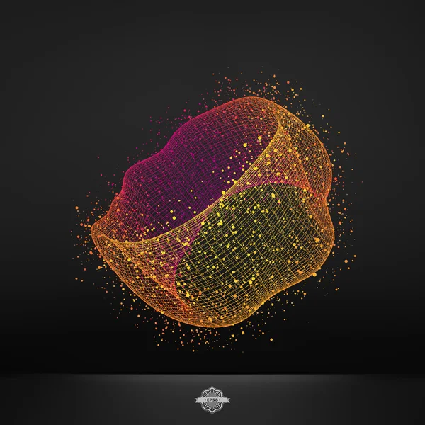 Torus Molecular Lattice Connection Structure 3d Vector Illustration Stock Vector By