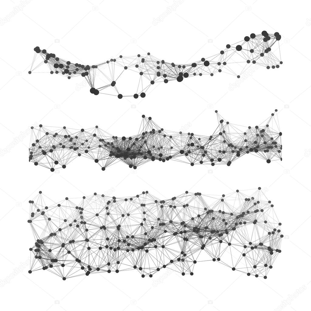 Estructura de conexi n. Ilustraci n de vectores Wireframe. 2024