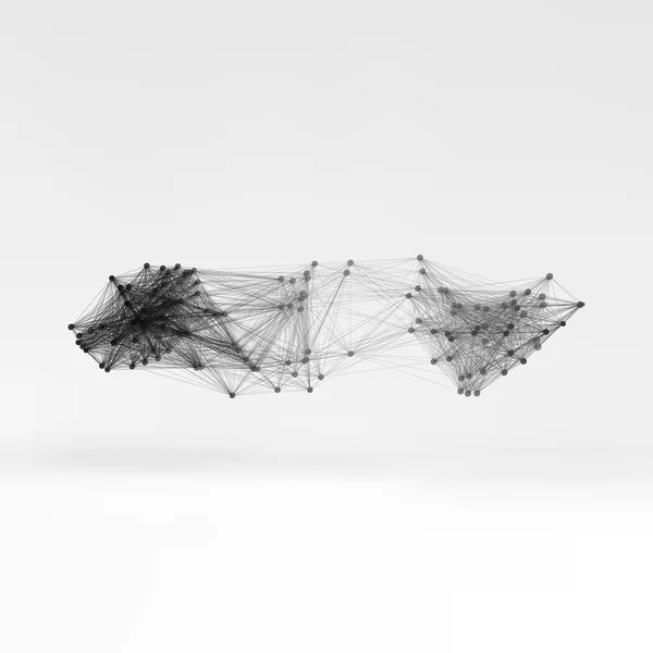 Connection Structure Wireframe Vector Illustration Stock Vector Image