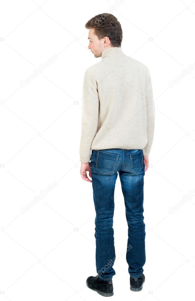 Back view of man . Standing young guy. — Stock Photo © ghoststone ...