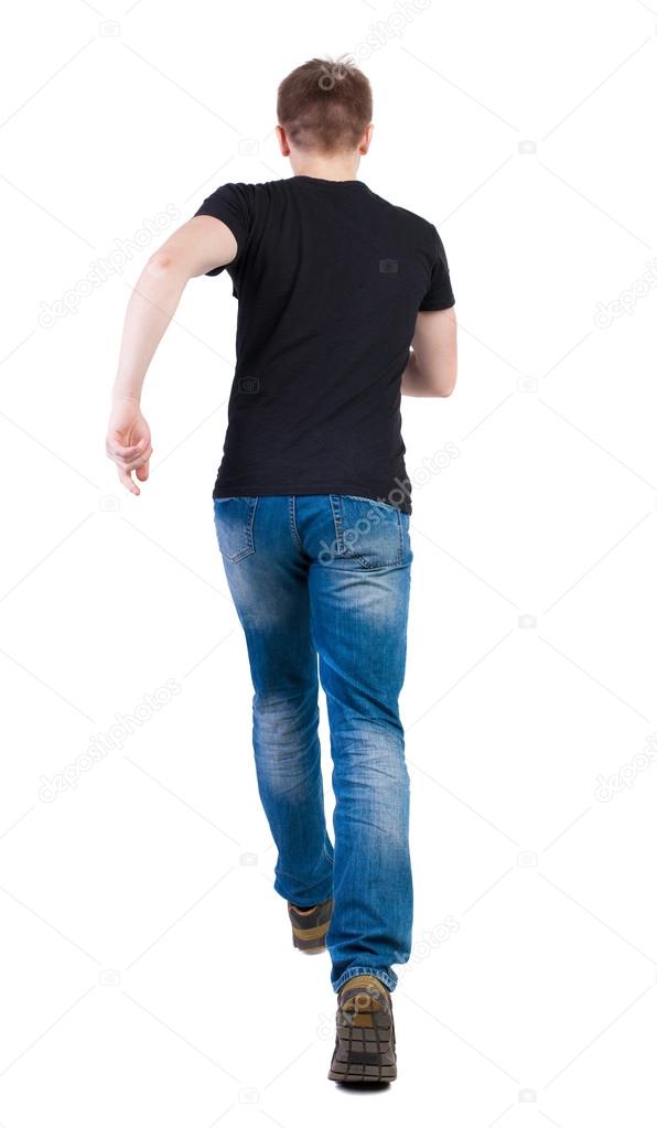 Back view of running man. Stock Photo by ©ghoststone 72326153