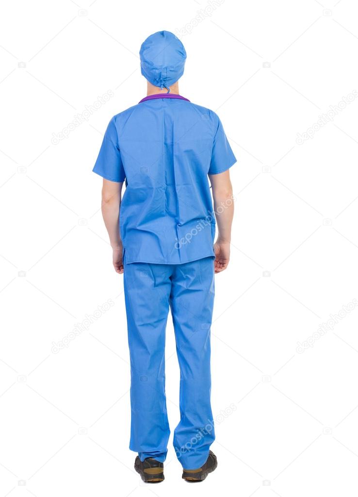 Back view of doctor in robe. — Stock Photo © ghoststone #72326183
