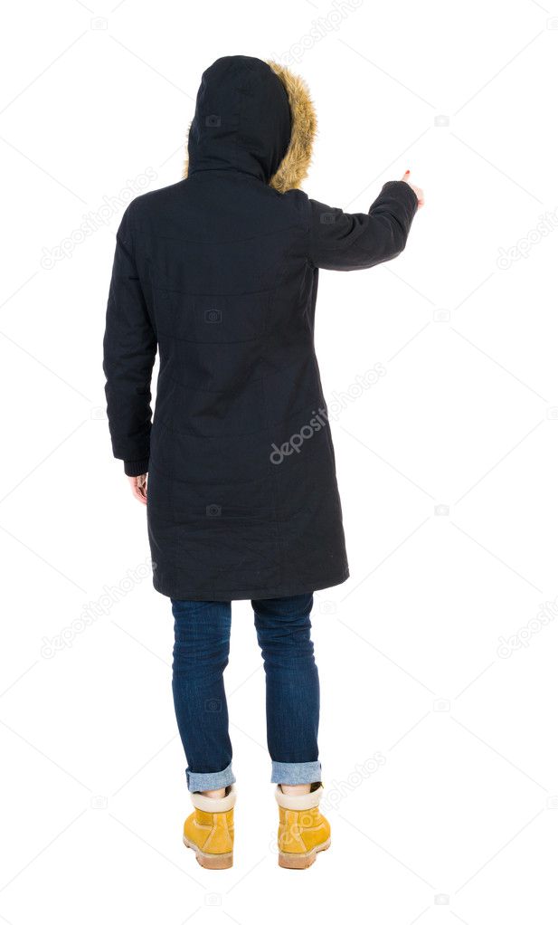 Back view of pointing woman — Stock Photo © ghoststone #77005391