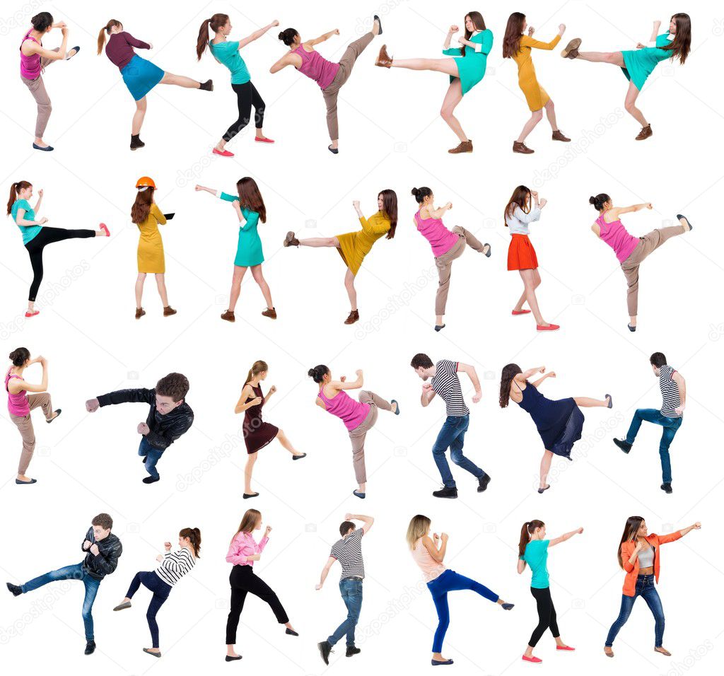 Back view people fight — Stock Photo © ghoststone #92373628