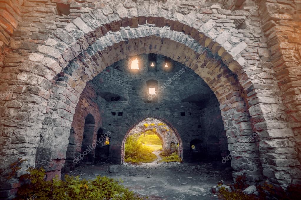 Ancient stone walls with arches Stock Photo by ©goinyk 82316602