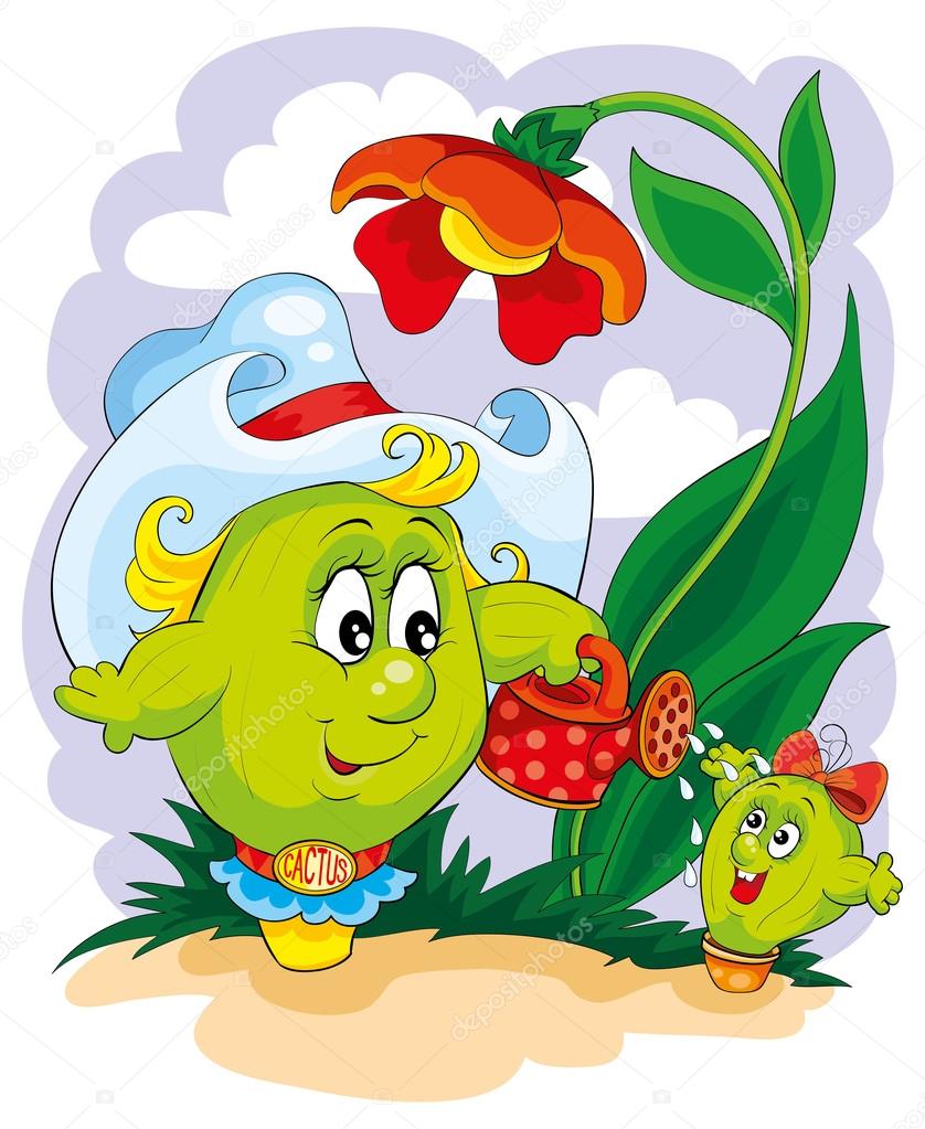 Cartoon cactuses Stock Vector Image by ©Kopirin #58287875