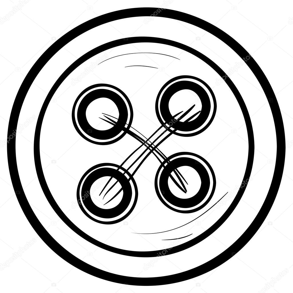 Button, sketch illustration — Stock Vector © Kopirin #68543253