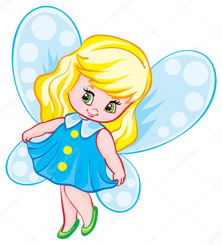 Dibujos animados hada feliz vector, gráfico vectorial © Kopirin imagen ...