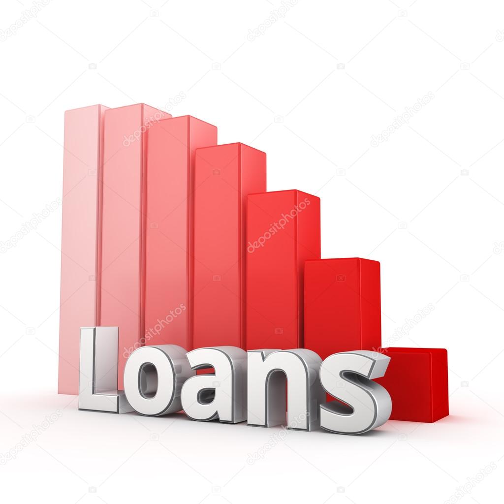 Loans falling graph — Stock Photo © timbrk #100693766