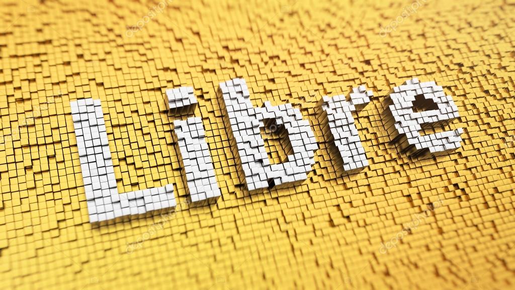 Pixelated Libre palabra — Fotos de Stock © timbrk #103992752