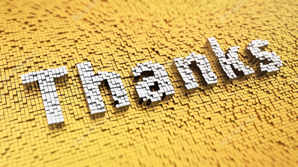 Pixelated Thanks — Stock Photo © timbrk #69468965