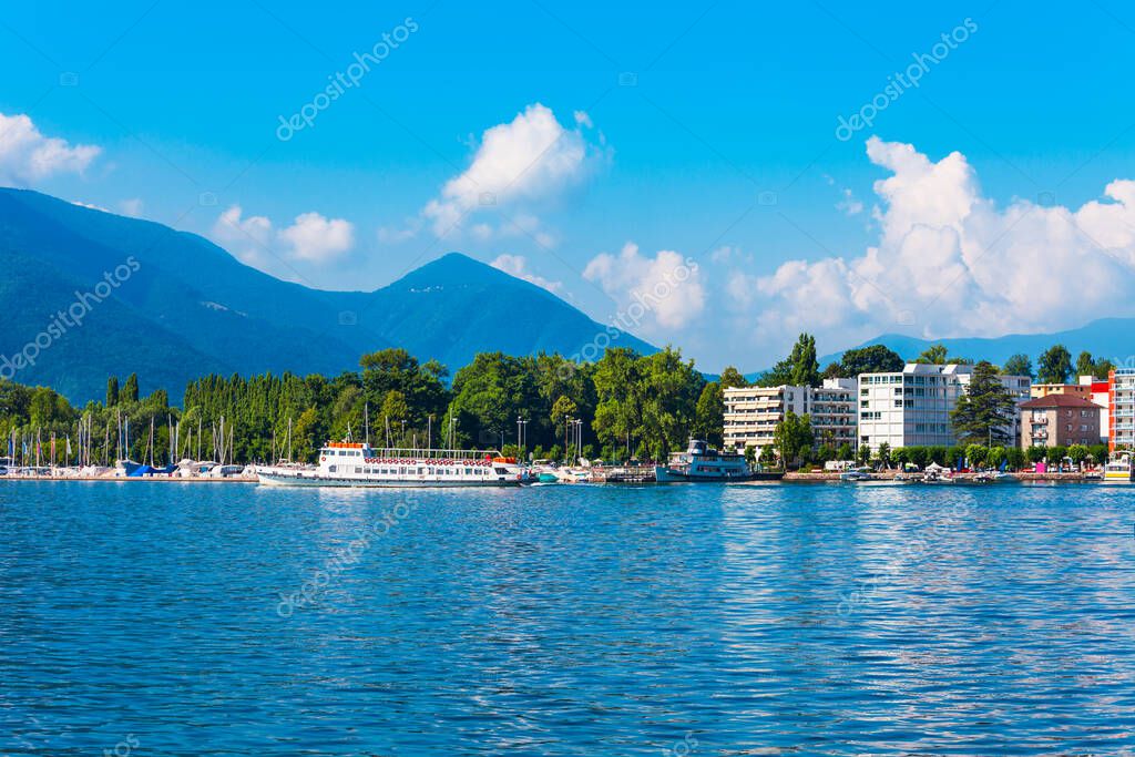 Vista panorámica de Locarno. Locarno es una localidad suiza del cantón ...