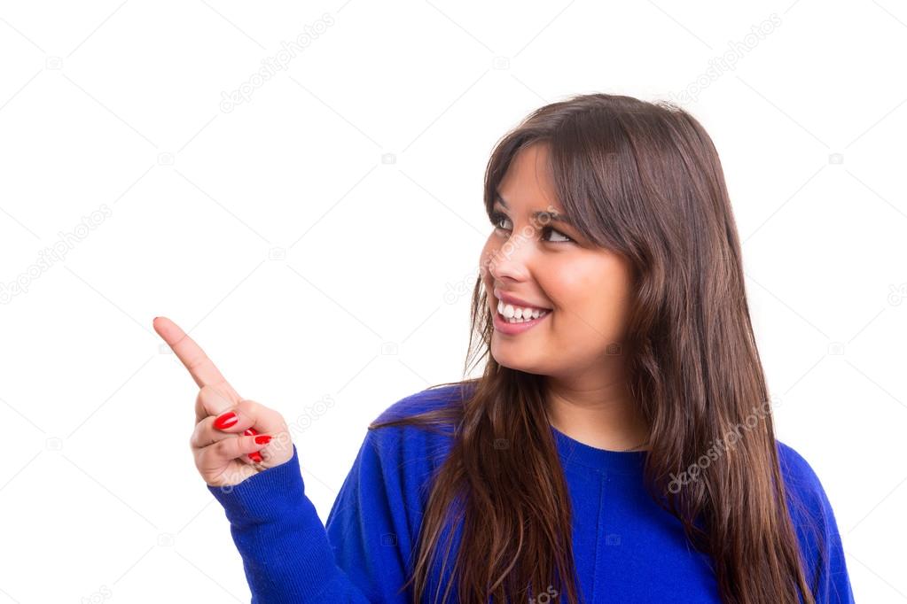 Woman presses key — Stock Photo © hsfelix #68100953