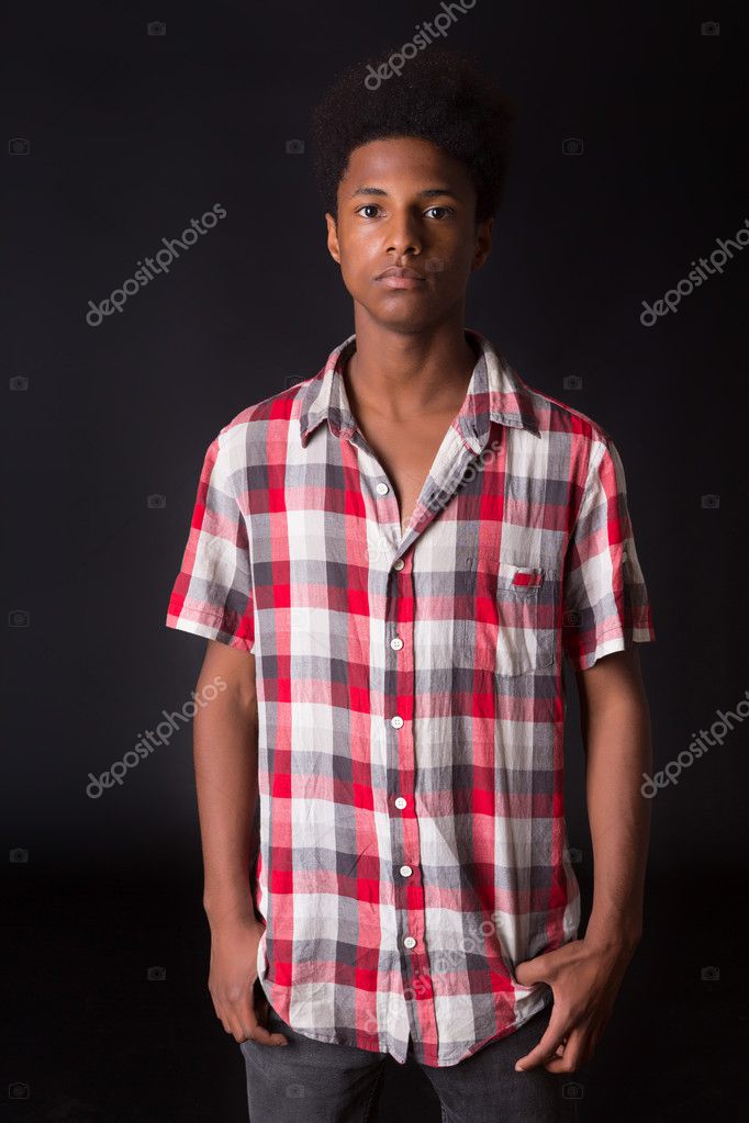 Casual young black boy — Stock Photo © hsfelix #76873409