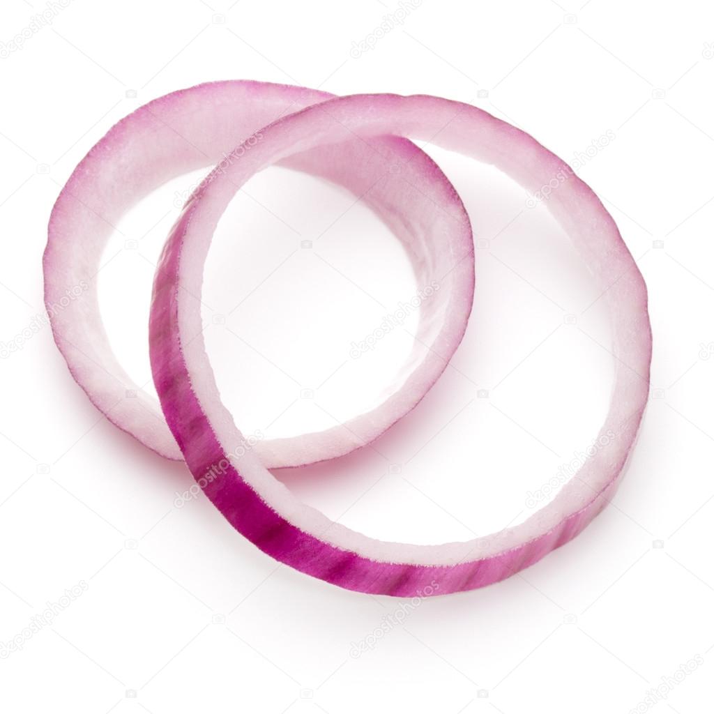 Sliced red onion rings — Stock Photo © natika #74081813