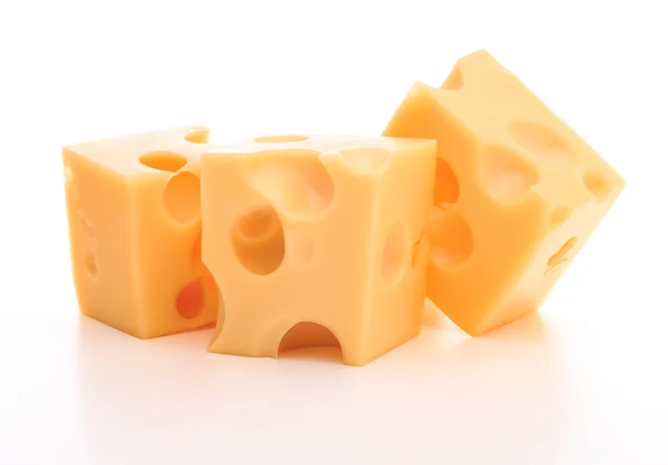 Cubes Cheese Cheese Block Isolated White Background Cutout Stock Photo ...