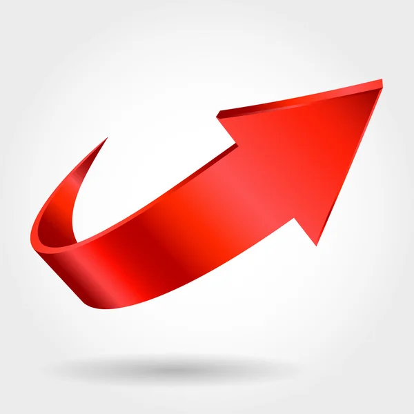 3D curved red up arrow Stock Photo by ©deskcube 75582131