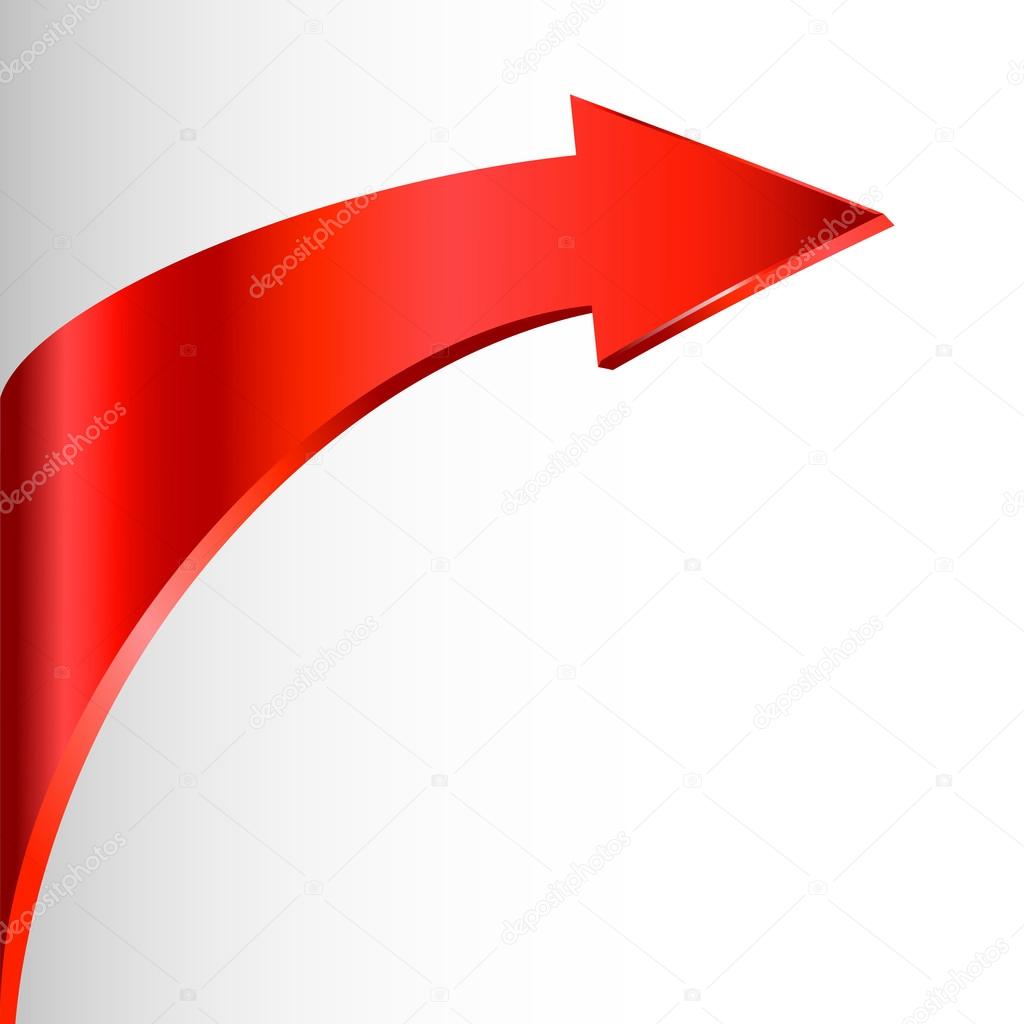 Red arrow and white background Stock Vector by ©prezent 82520766