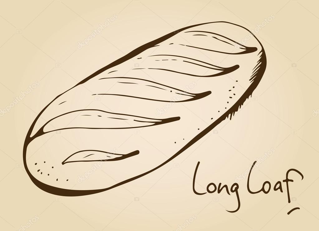 Long loaf on beige background with text — Stock Vector © fandorina ...