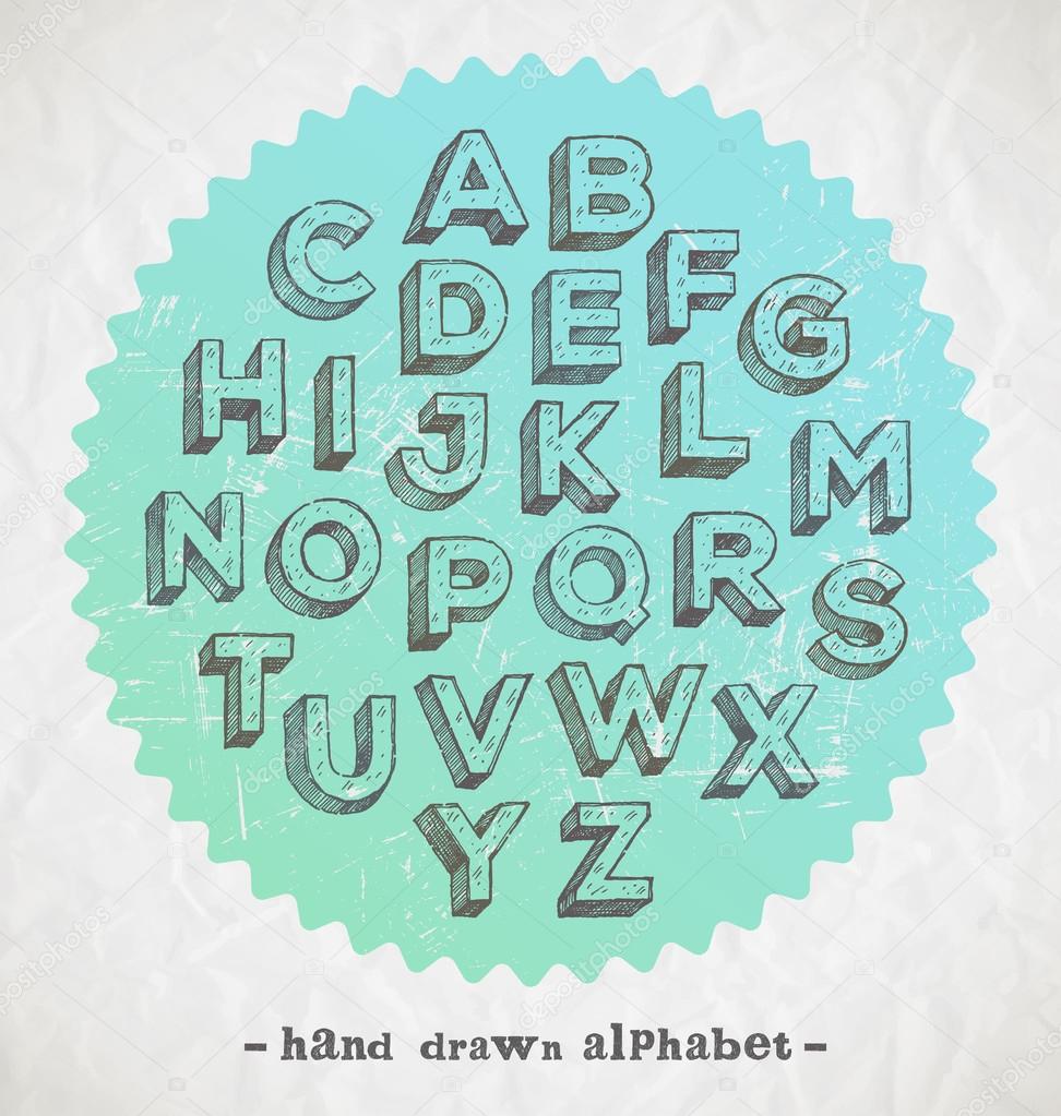 Hand drawn fonts - vector illustration Stock Vector by ©S-E-R-G-O 70833459