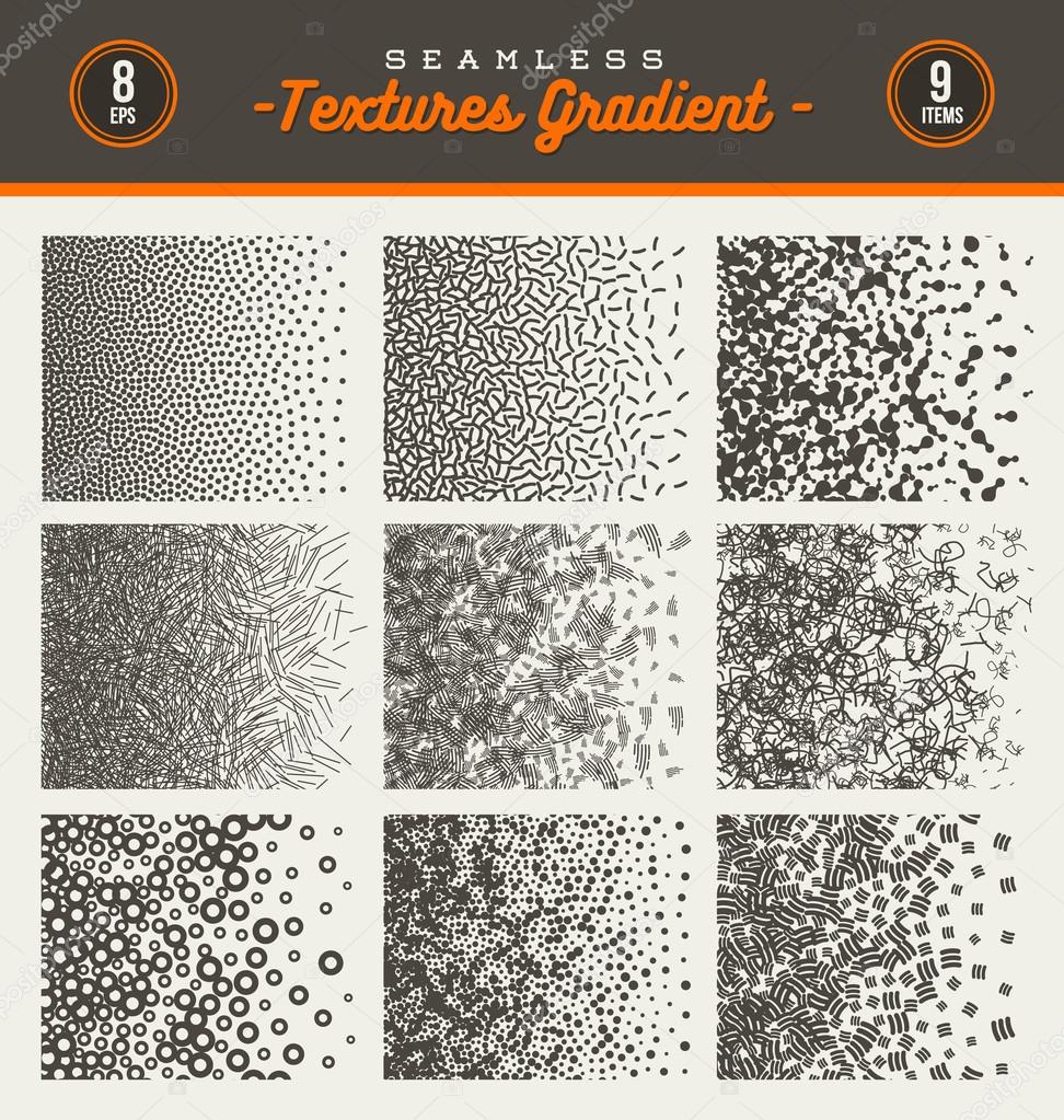 Set of seamless textures gradient - vector illustration Stock Vector ...
