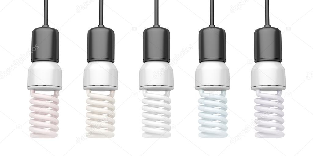 Light bulbs with different color temperatures Stock Photo by ...