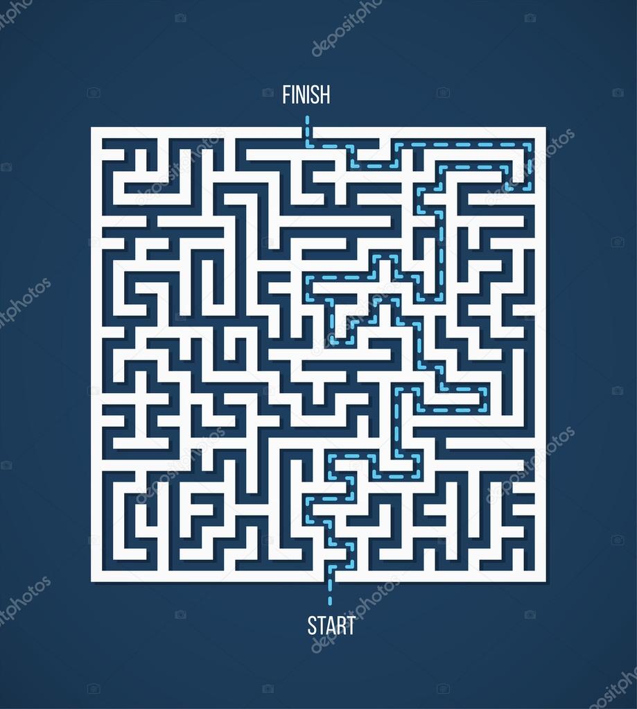Labyrinth with Entry and Exit Stock Vector Image by ©jakegfx #111549960