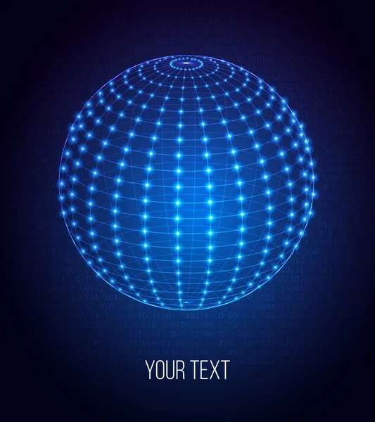 Wireframe 3D mesh polygonal sphere. Network line, HUD design sphere ...