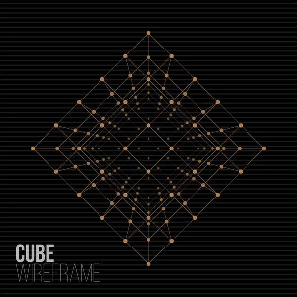 Wireframe Mesh Cube Stock Vector Image by ©jakegfx #111552738