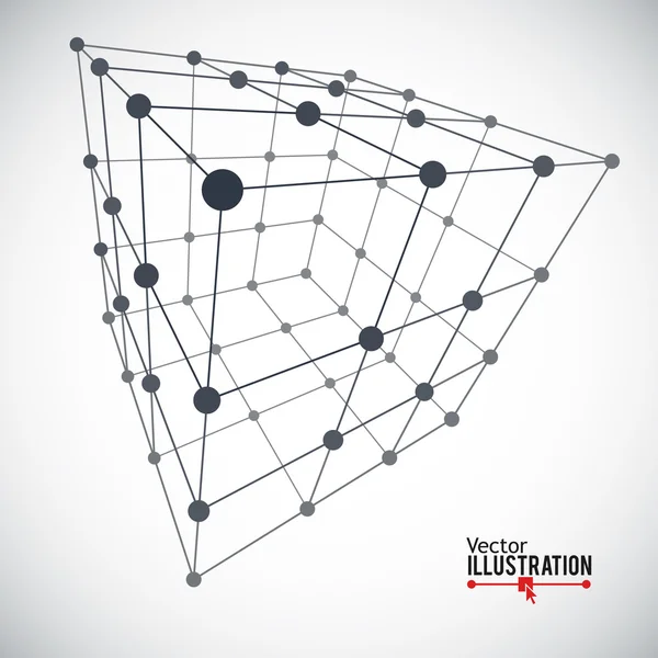 Wireframe Mesh Cubes Stock Vector by ©jakegfx 111552222