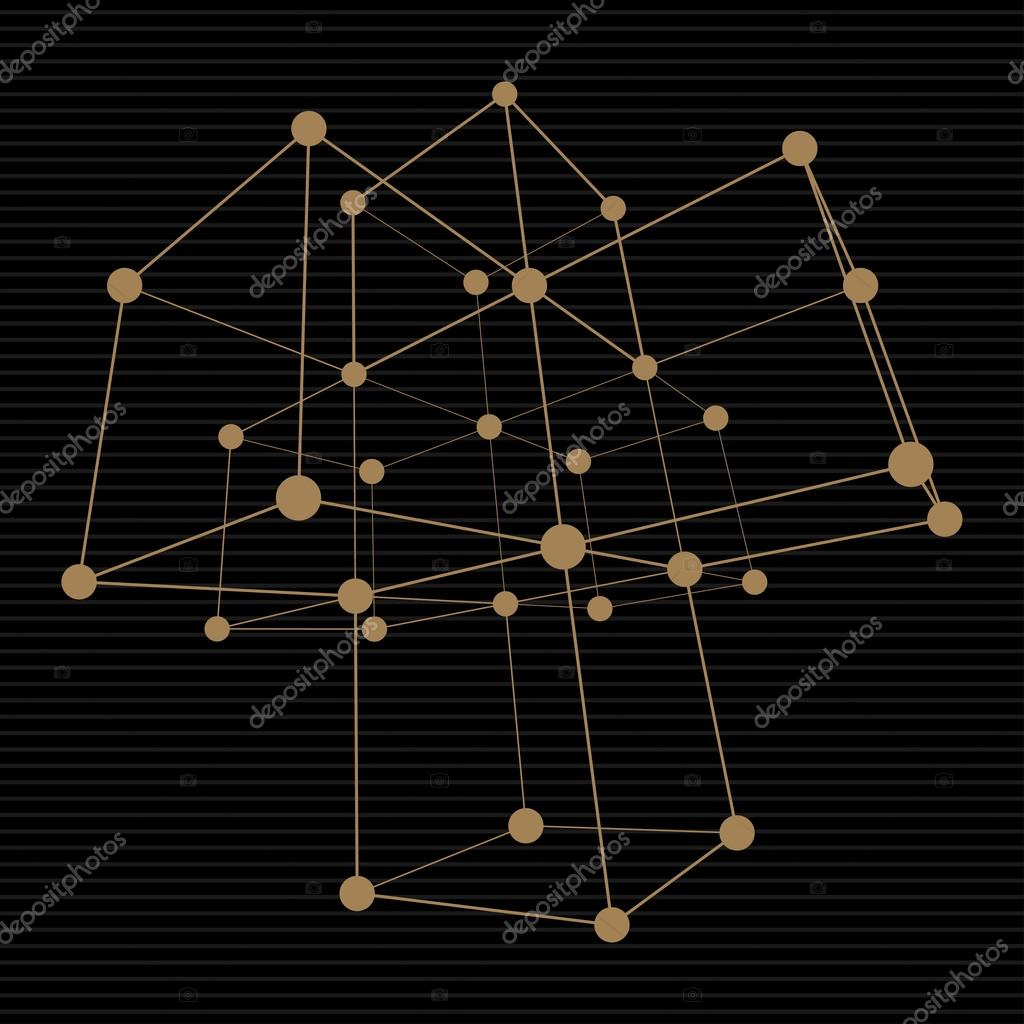 Wireframe Mesh Cubes Stock Vector Image by ©jakegfx #111551812