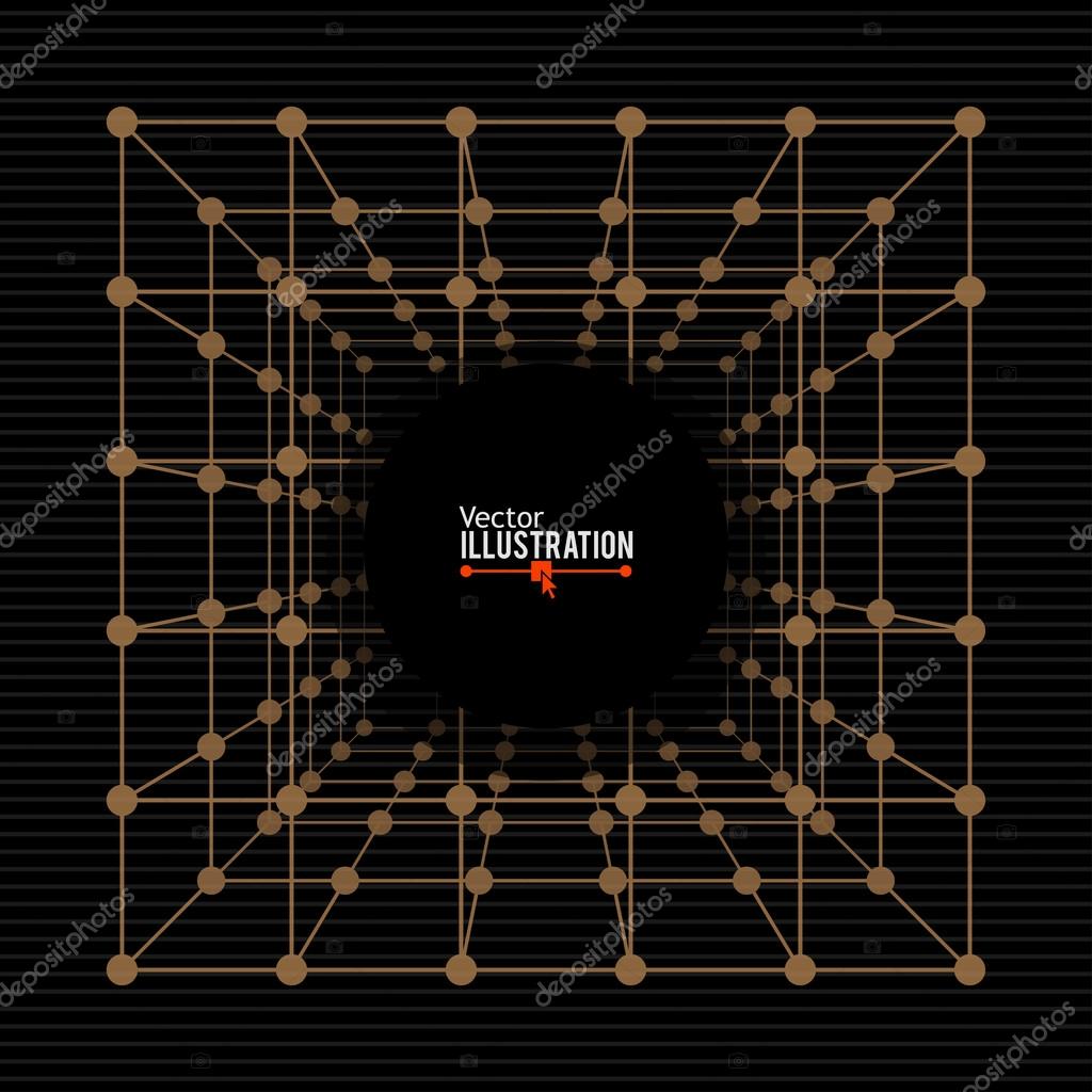 Wireframe Mesh Cube Stock Vector Image by ©jakegfx #111552738